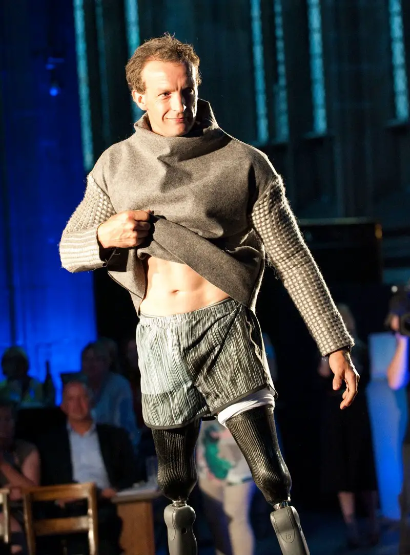 Disabled BBC weather presenter Lucy Martin's catwalk debut